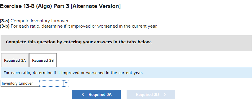 Solved Required information Exercise 13-8 (Algo) Analyzing | Chegg.com