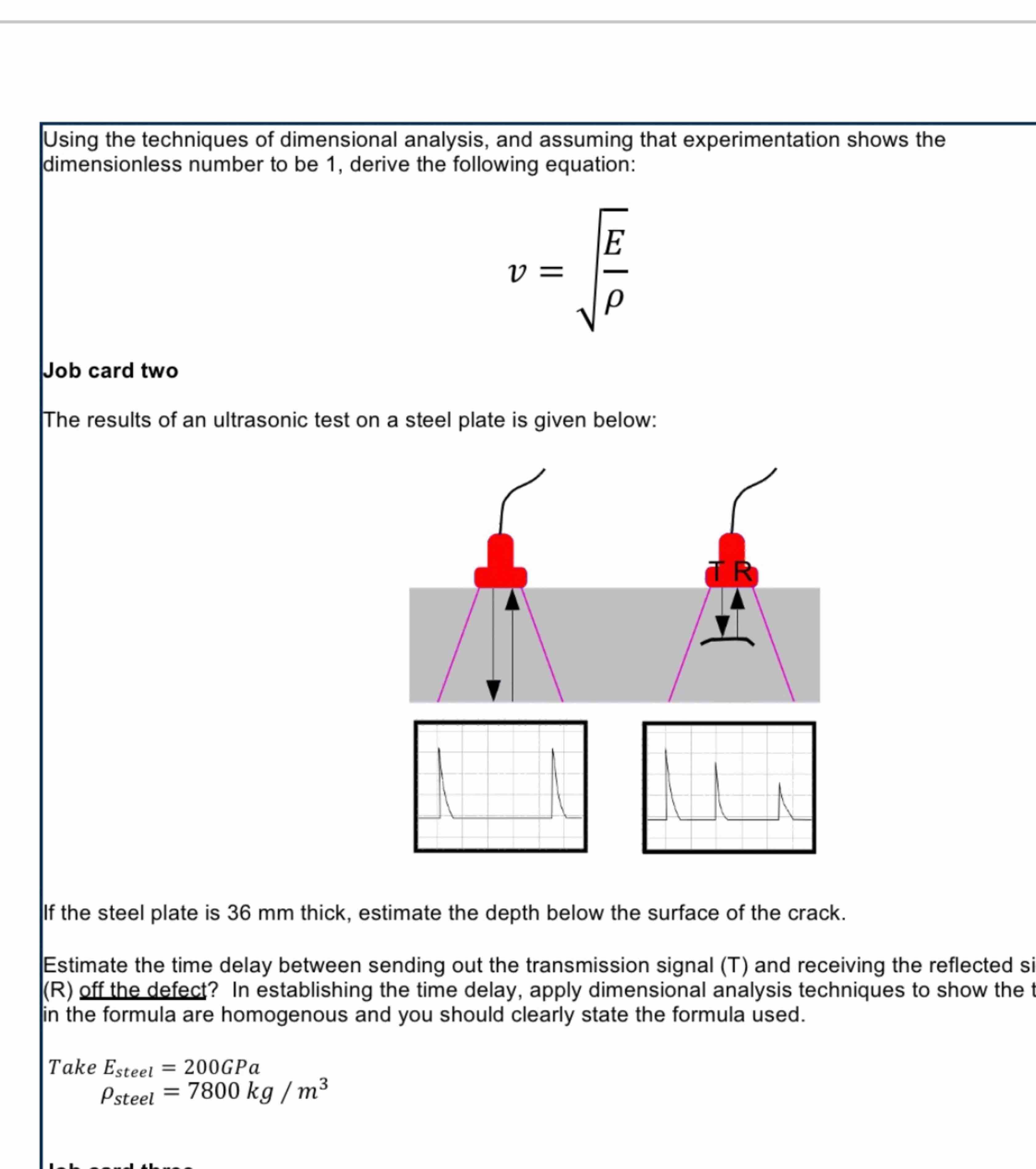 Solved Using the techniques of dimensional analysis, and | Chegg.com