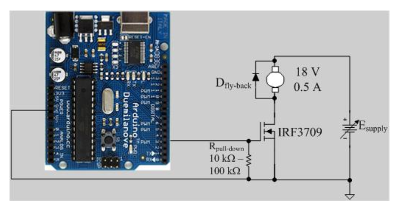 Solved 18 V 0.5 A fly-back IRF3709 pply Rpull down 10 k2 100 | Chegg.com