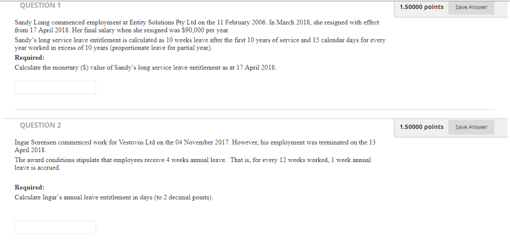 Solved QUESTION 1 1.50000 points Save Answer Sandy Liang | Chegg.com