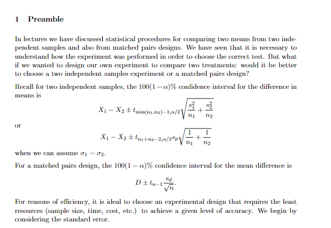 Solved In lectures we have discussed statistical procedures | Chegg.com