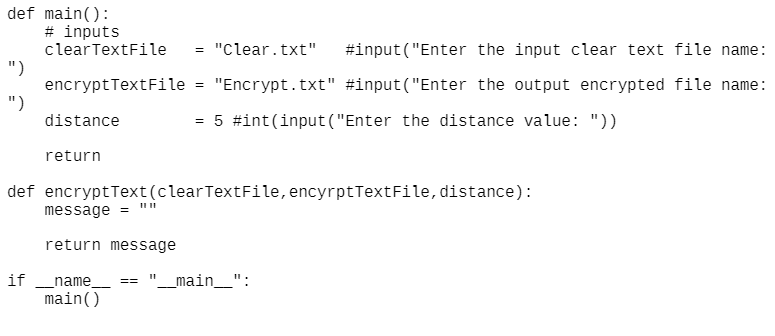Solved Write A Program In Python That Encrypts A Message In