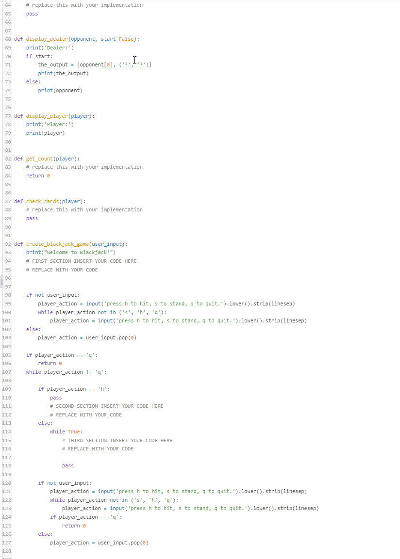 Solved I am working on a project in python and I am stuck | Chegg.com