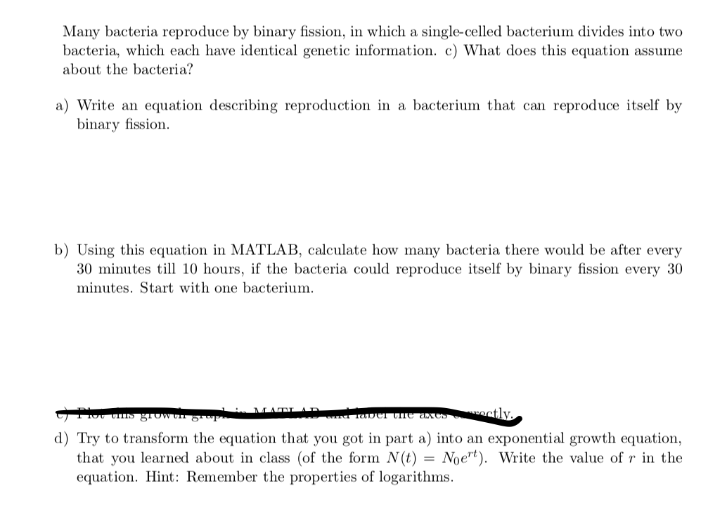 Many bacteria reproduce by binary fission, in which a | Chegg.com