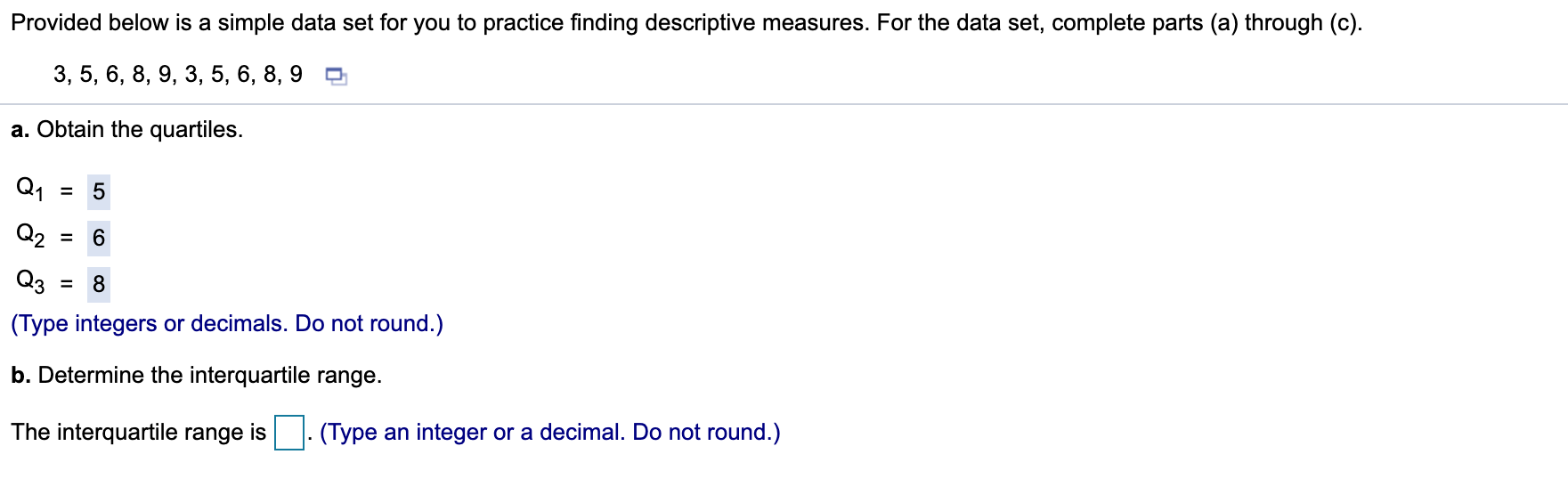 Solved Provided below is a simple data set for you to | Chegg.com