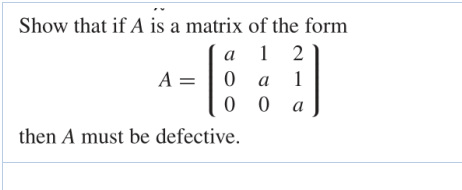 Solved Show that if A ﻿is a matrix of the | Chegg.com