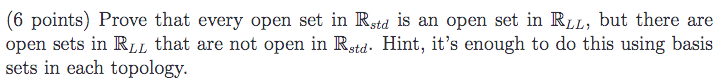 Solved (6 points) Prove that every open set in Rstd is an | Chegg.com