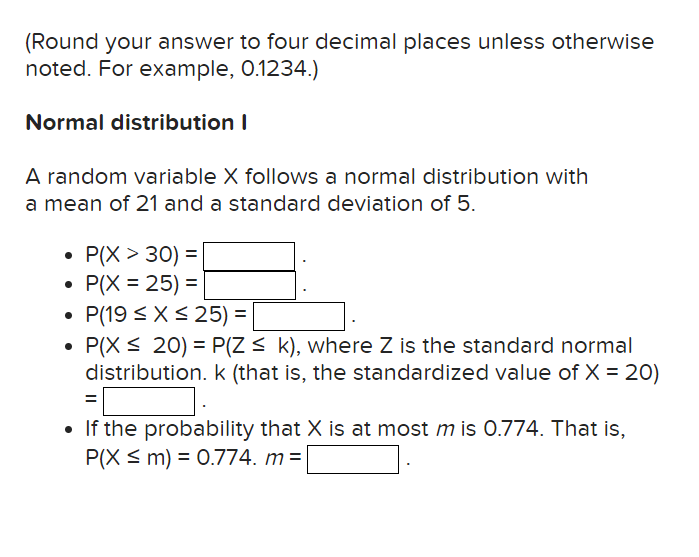Solved (Round your answer to four decimal places unless | Chegg.com