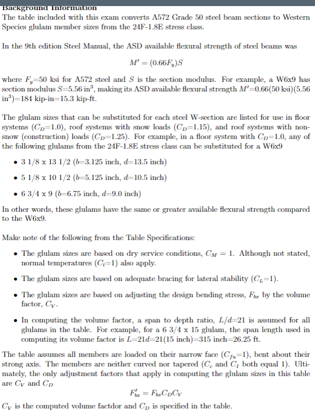 Background Information The table included with this | Chegg.com