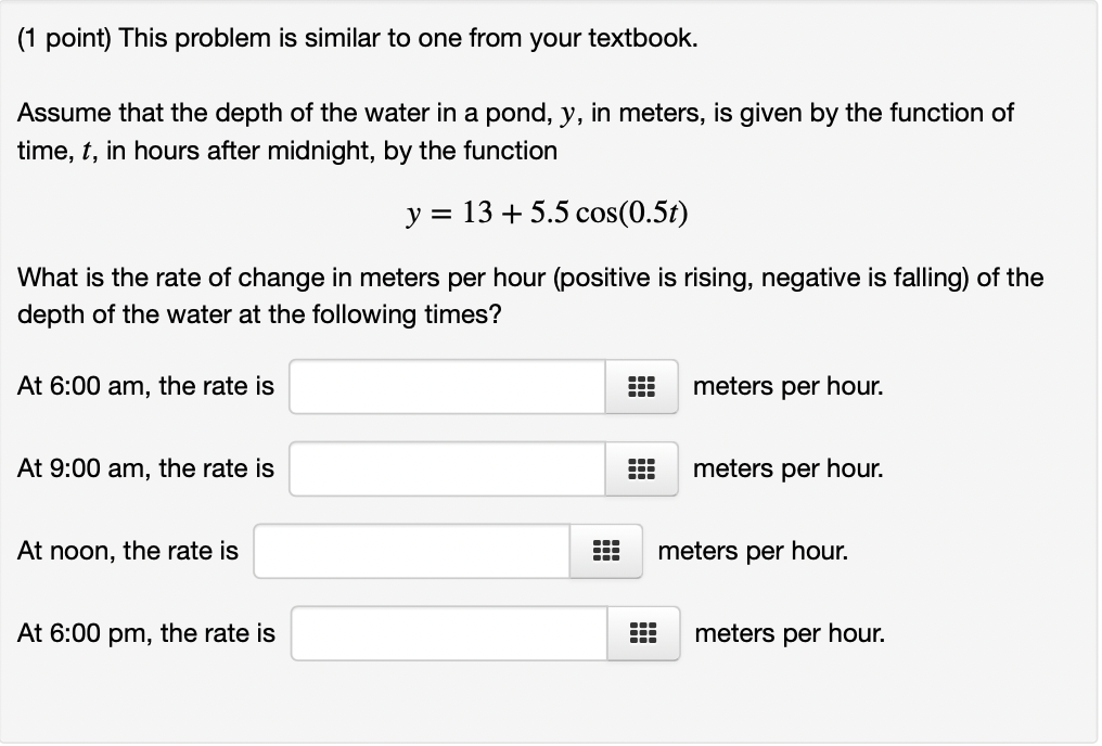 Solved (1 point) This problem is similar to one from your | Chegg.com