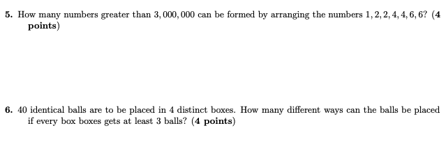 Solved 5. How many numbers greater than 3,000,000 can be | Chegg.com