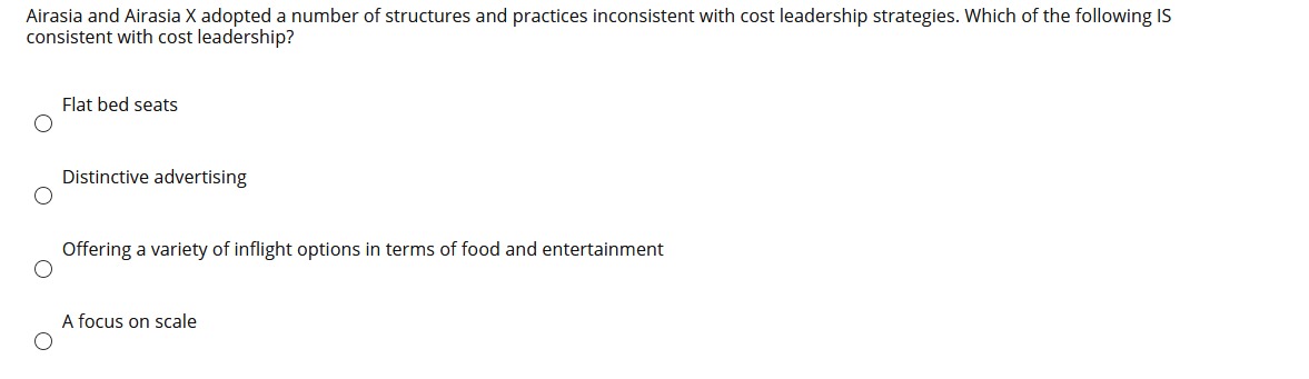 Solved Airasia and Airasia X adopted a number of structures | Chegg.com