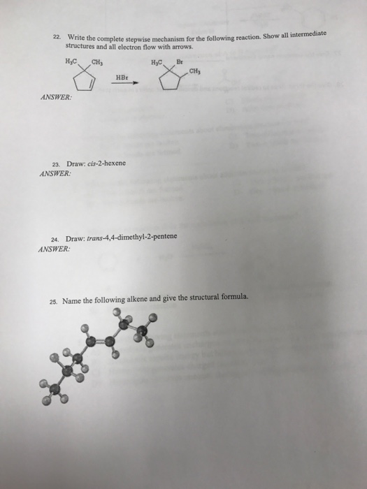 Solved Write the complete stepwise mechanism for the | Chegg.com