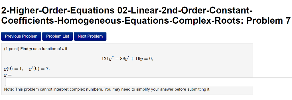 Solved 2-Higher-Order-Equations 02-Linear-2nd-Order-Constant | Chegg.com