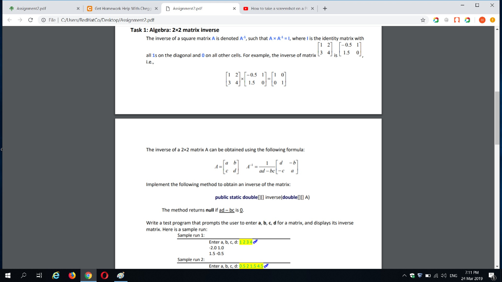 Solved Assignment2 pdf e Get Homework Help with Che90 × D | Chegg.com
