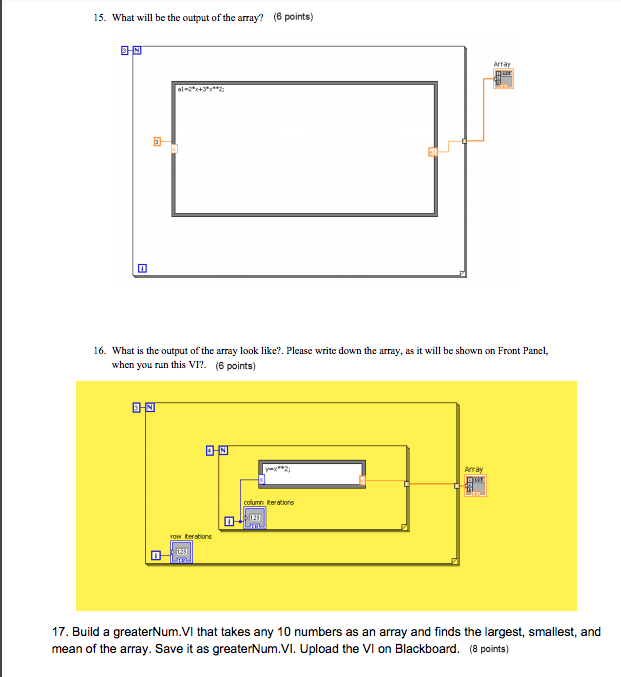 15. What will be the output of the array? (6 points) | Chegg.com
