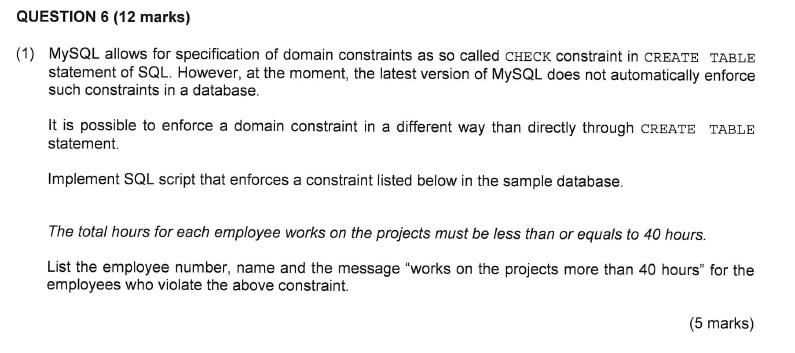 Solved THE QUESTIONS 3, 4, 5 and 6 REFER TO THE RELATIONAL | Chegg.com