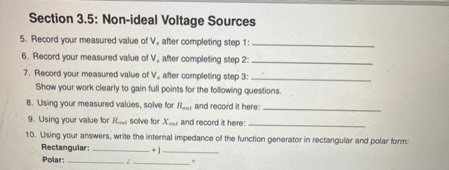 3.5 Non-Ideal Voltage Source An ideal voltage source | Chegg.com