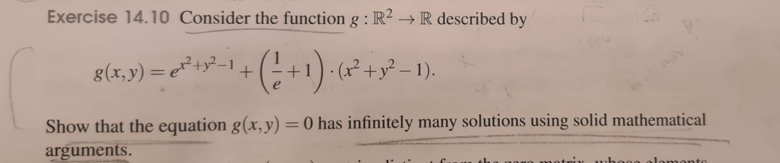 Solved Exercise 14.10 ﻿Consider the function g:R2→R | Chegg.com