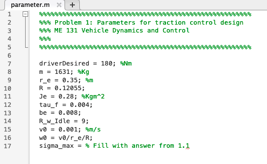 Solved Problem 1 Traction Control Design (50pt) In this | Chegg.com