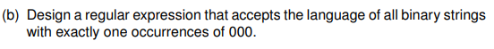 Solved (b) Design a regular expression that accepts the | Chegg.com