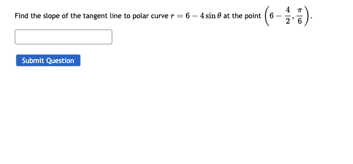 Solved Find the slope of the tangent line to polar curve | Chegg.com