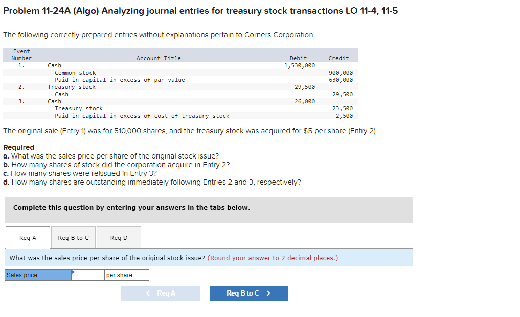 Solved Problem 11-24A (Algo) Analyzing journal entries for | Chegg.com