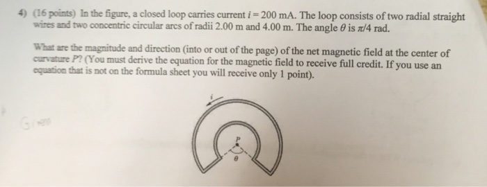Solved In the figure, a closed loop carries current i = 200 | Chegg.com