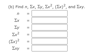 Solved Given the bivariate data: х 1 2 3 5 6 y 9 8 7 5 4 (a) | Chegg.com