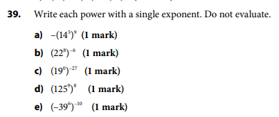 Solved Write each power with a single exponent. Do not | Chegg.com