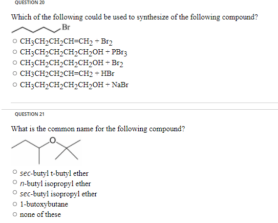 Solved QUESTION 20 Which of the following could be used to | Chegg.com