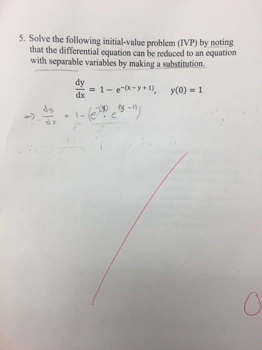 Solved 5. Solve the following initial-value problem (IVP) by | Chegg.com