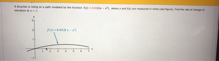 Solved A bicyclist is riding on a path modeled by the | Chegg.com