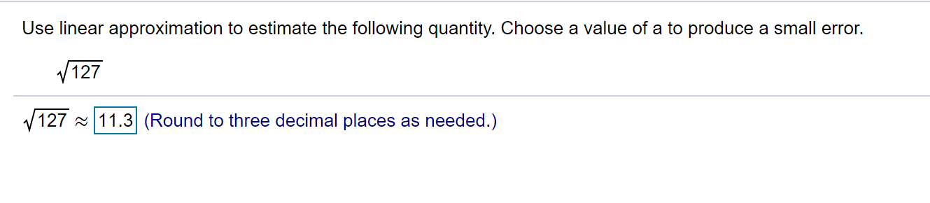 Solved Use linear approximation to estimate the following | Chegg.com