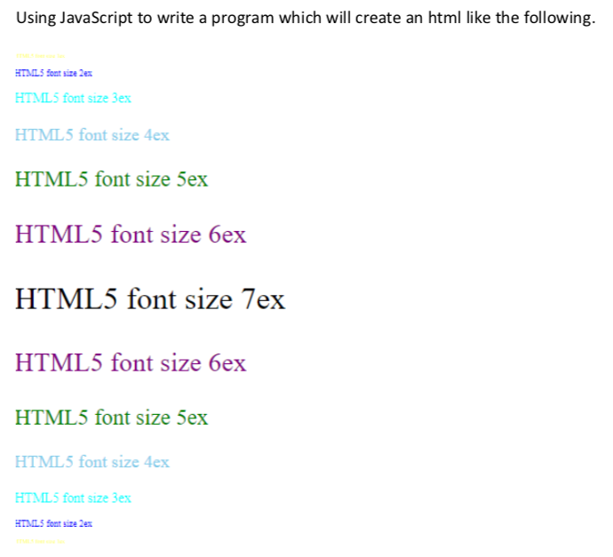 Solved Using JavaScript to write a program which will reate | Chegg.com