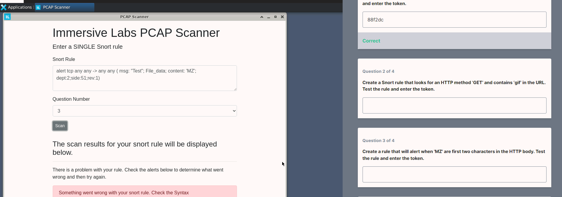 Solved PLEASE HELP Create a Snort rule that looks for an | Chegg.com