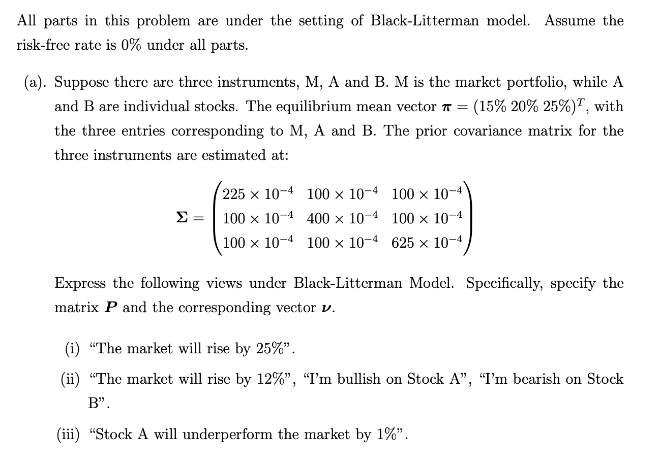 Solved All parts in this problem are under the setting of | Chegg.com