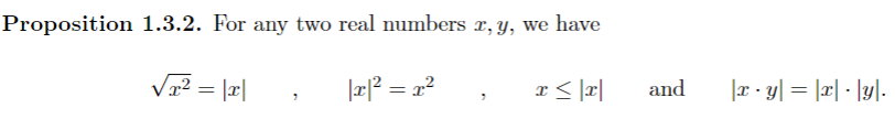 Solved Proposition 1.3.2. For any two real numbers x,y, we | Chegg.com