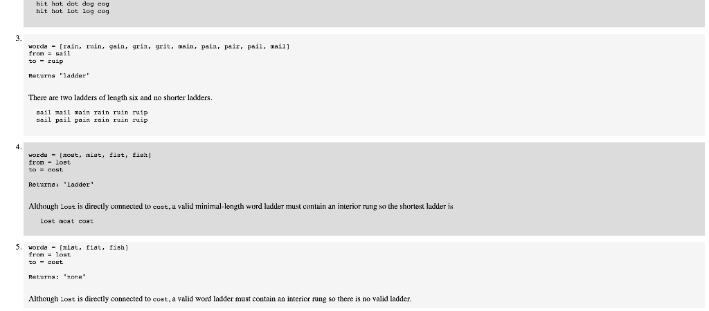 Solved APT: Word Ladder I Problem Statement Class A word | Chegg.com