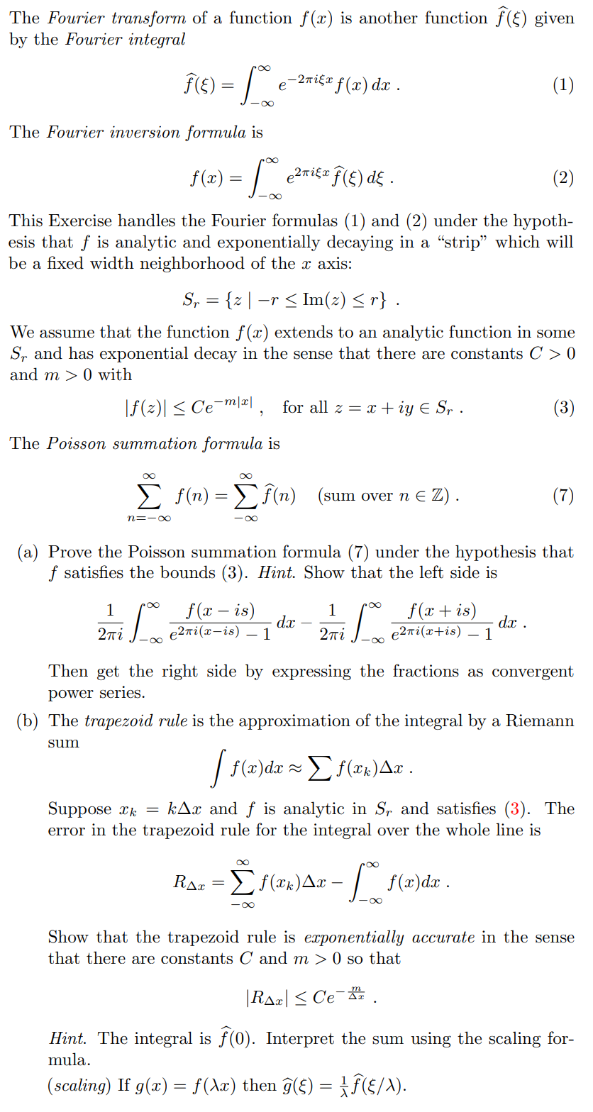The Fourier transform of a function f(x) is another | Chegg.com