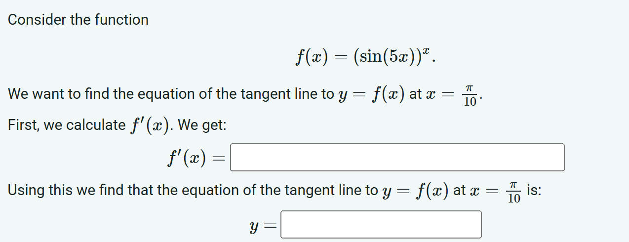 Solved Consider the functionf(x)=(sin(5x))x.We want to | Chegg.com Solved Consider the functionf(x)=(sin(5x))x.We want to | Chegg.com