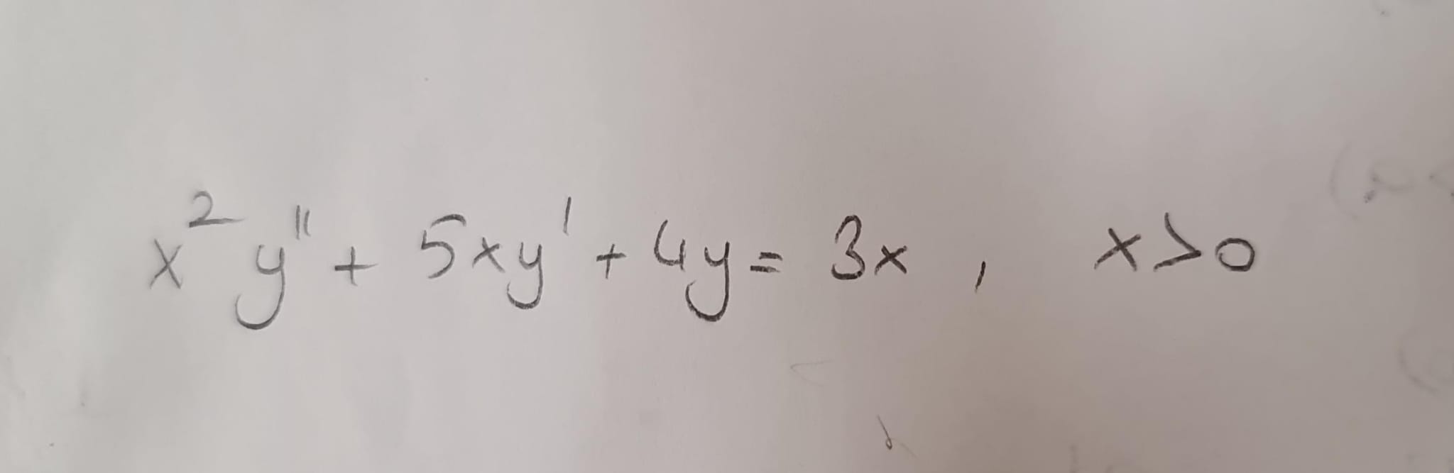 Solved x2y''+5xy'+4y=3x,x>0 ﻿find solutions of differential | Chegg.com