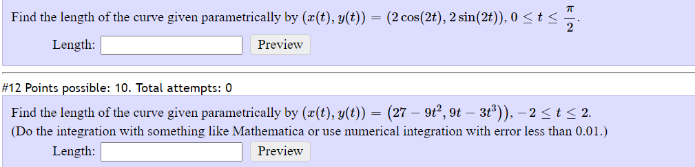 Solved T Find the length of the curve given parametrically | Chegg.com