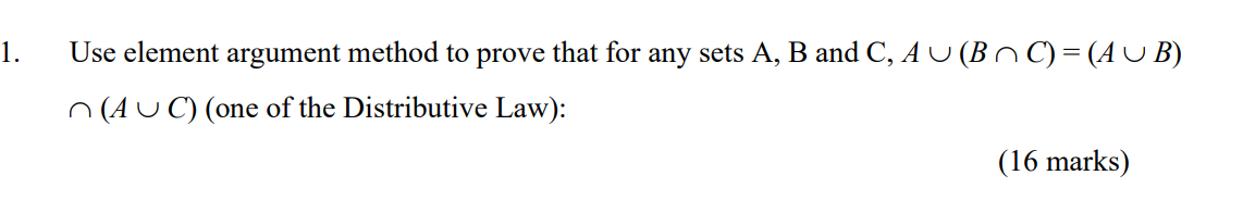 Solved Use element argument method to prove that for any | Chegg.com Solved Use element argument method to prove that for any | Chegg.com