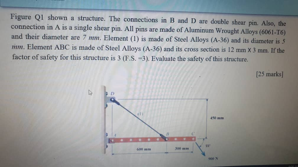 Solved Figure 01 shown a structure. The connections in B and | Chegg.com