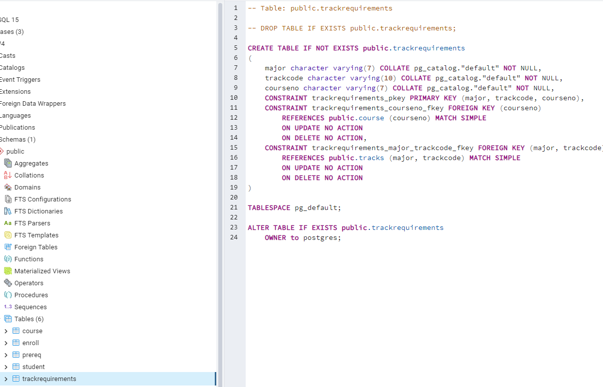 Consider the following tables: "courseno" includes a | Chegg.com