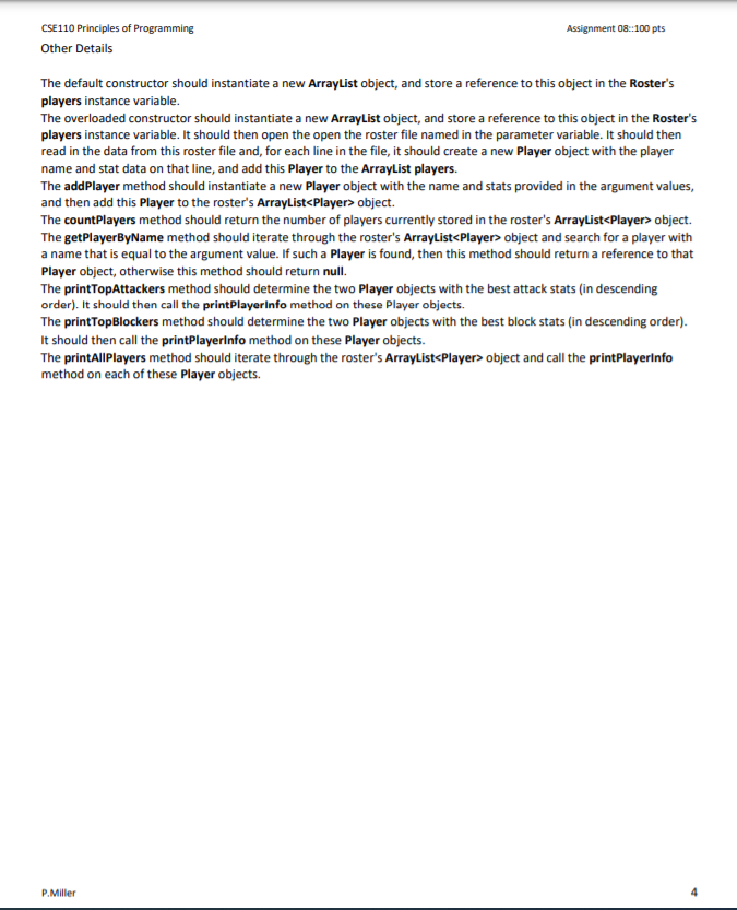 Solved CSE 110 Principles of Programming Assignment 08:100 | Chegg.com