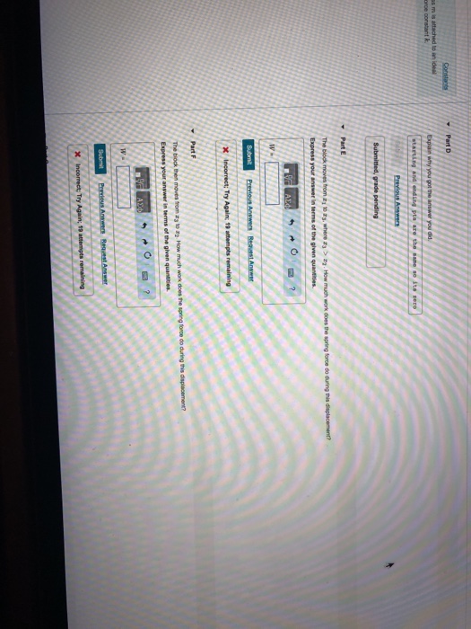 Solved Exercise 7.31 C10 of t0 Constants Part A A block with | Chegg.com Solved Exercise 7.31 C10 of t0 Constants Part A A block with | Chegg.com