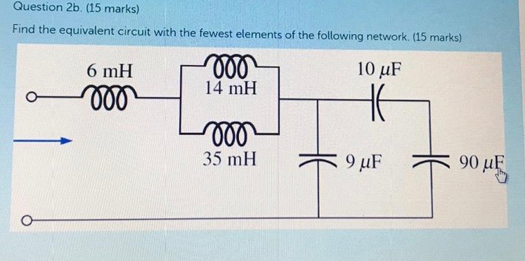 Solved Find the equivalent circuit with fewest elements of | Chegg.com