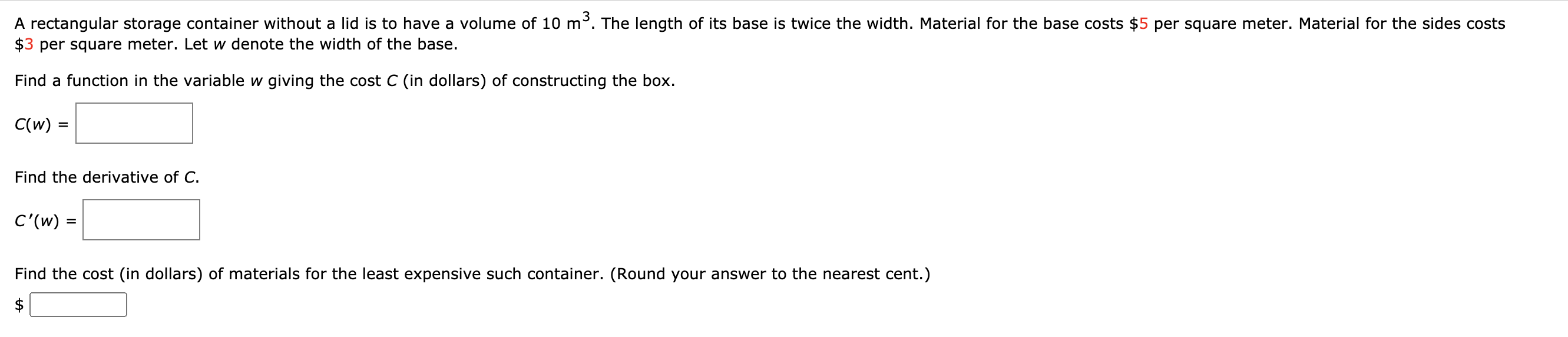 Solved A rectangular storage container without a lid is to | Chegg.com